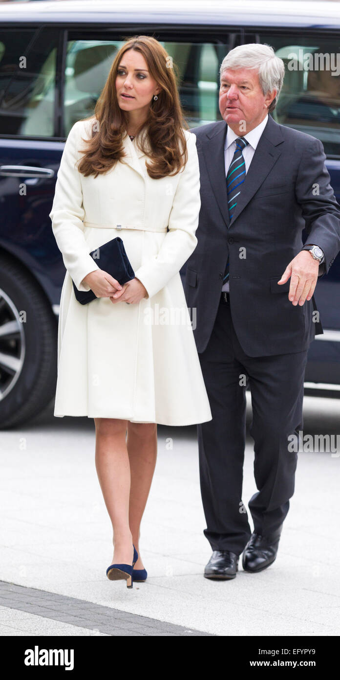 Her Royal Highness the Duchess of Cambridge and Sir Keith Mills arrive ...