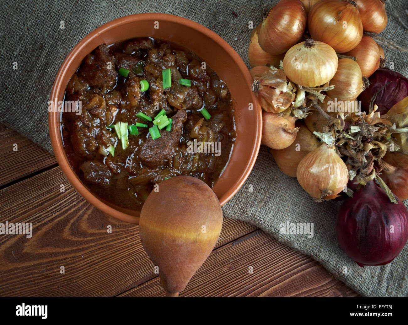 Deer ragout - old French dish of venison Stock Photo - Alamy