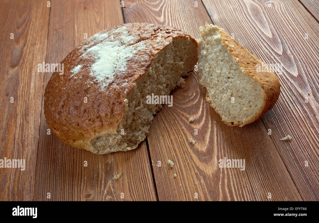 rustic rye bread - Freshly baked traditional bread Stock Photo - Alamy