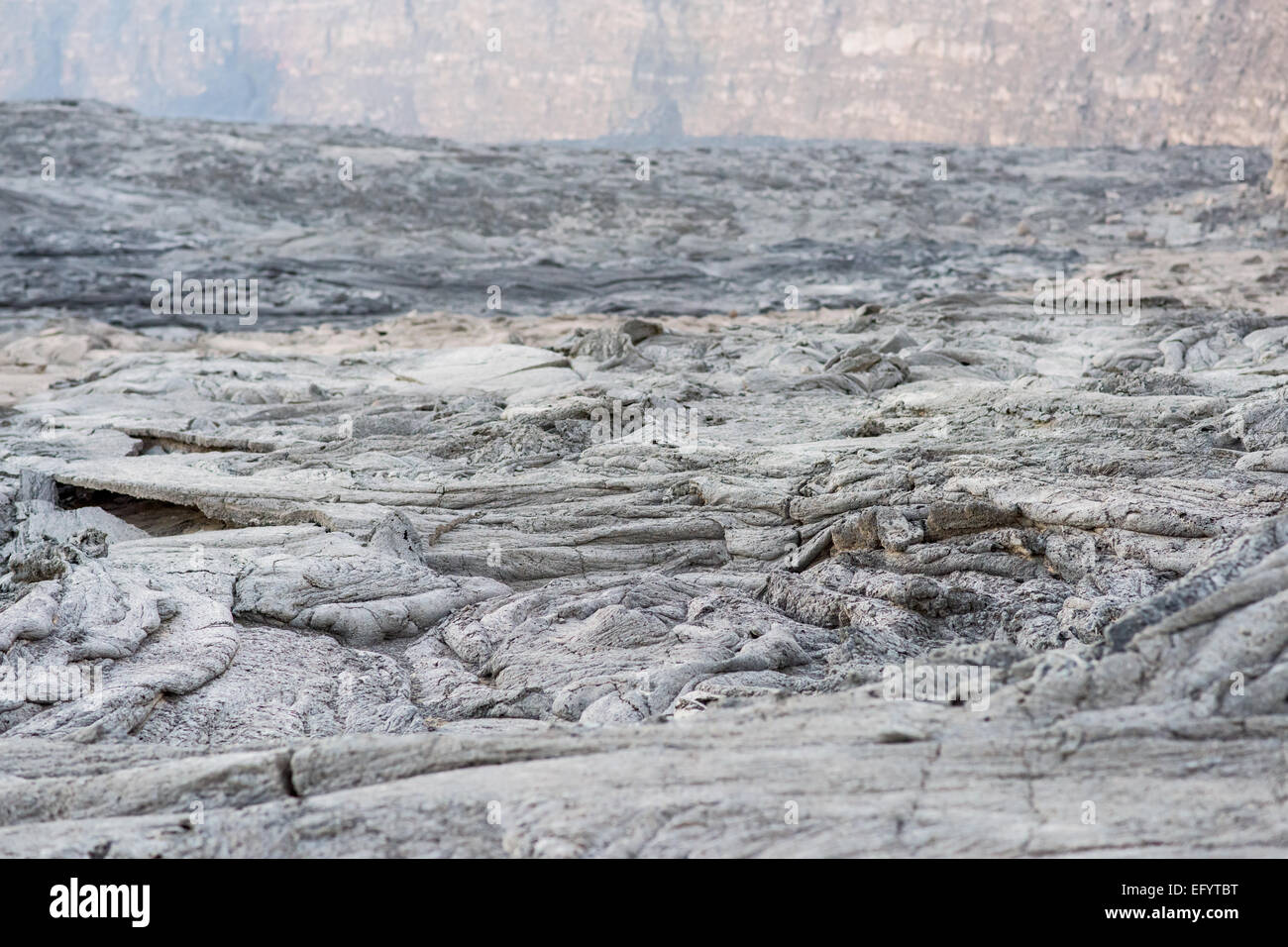 Solified lava from Erta Ale volcano in Danakil depression desert in ...