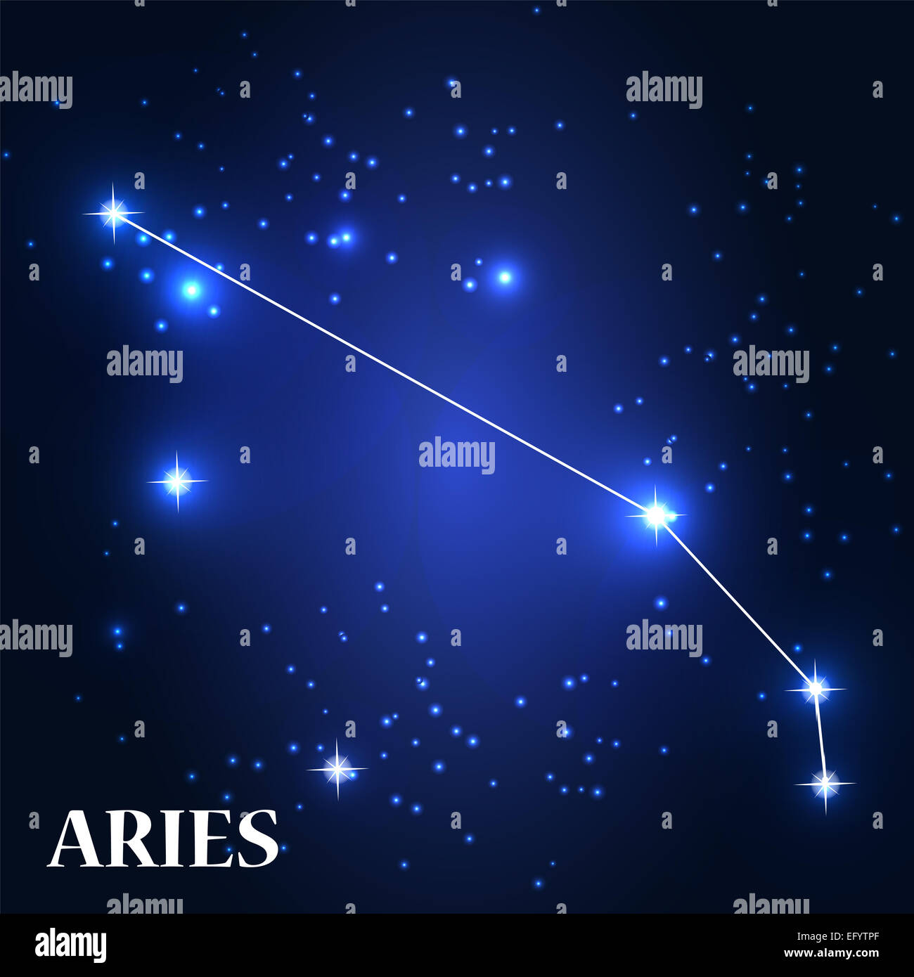 Symbol: Aries Zodiac Sign. Vector Illustration Stock Photo - Alamy