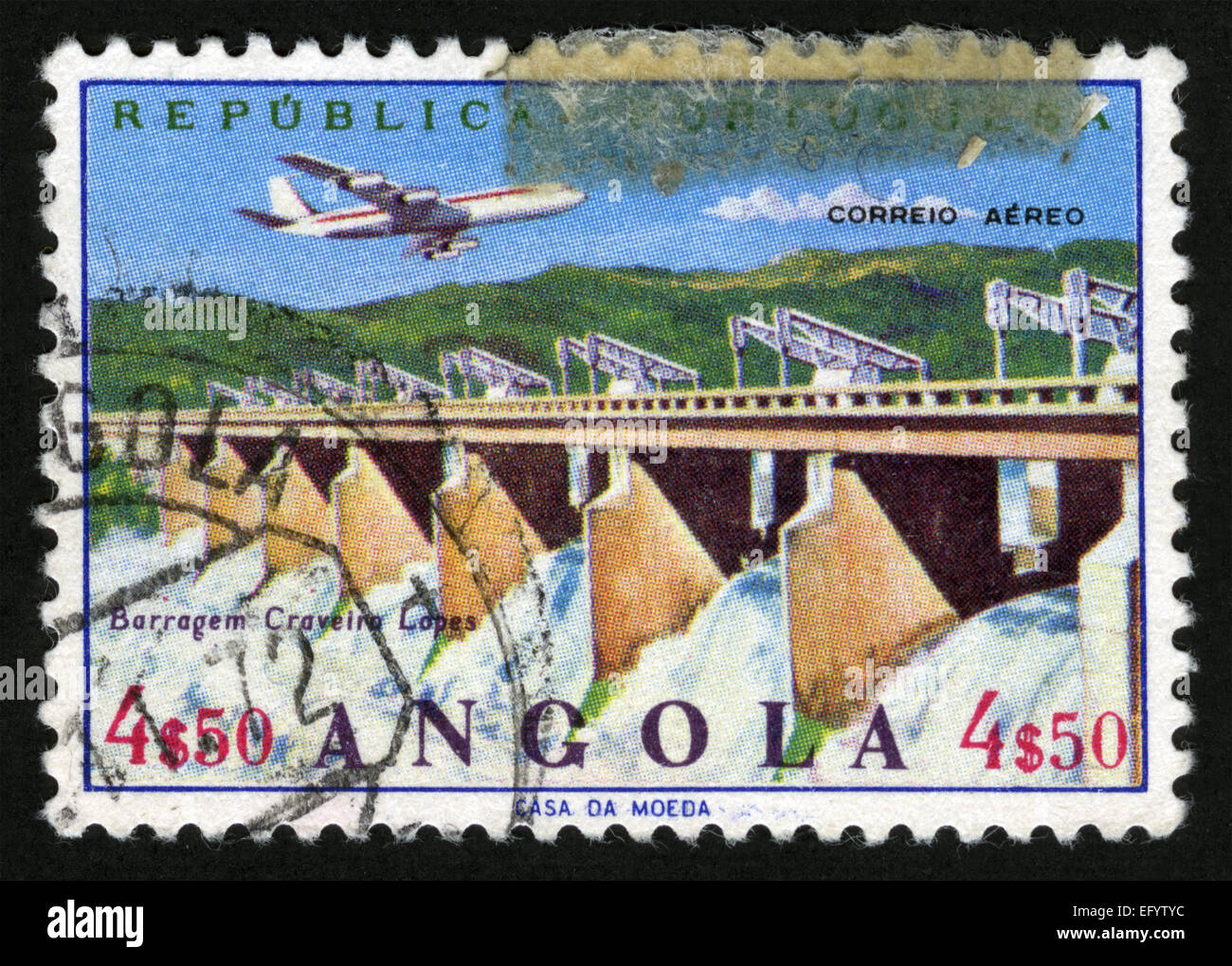 Angola, post mark, stamp Stock Photo - Alamy