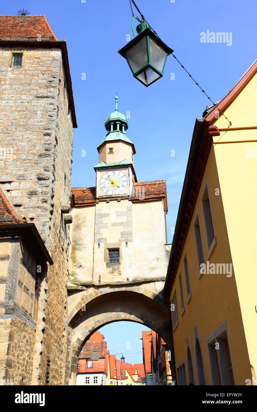 Town gate in Rothenburg ob der Tauber, Germany Stock Photo - Alamy