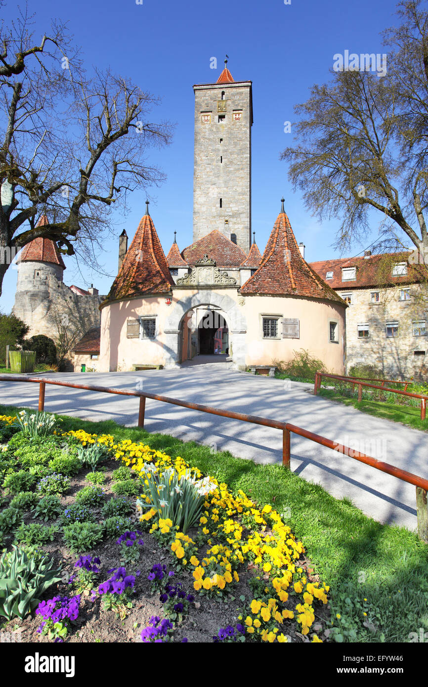 Old town gate of Rothenburg ob der Tauber, Germany Stock Photo - Alamy