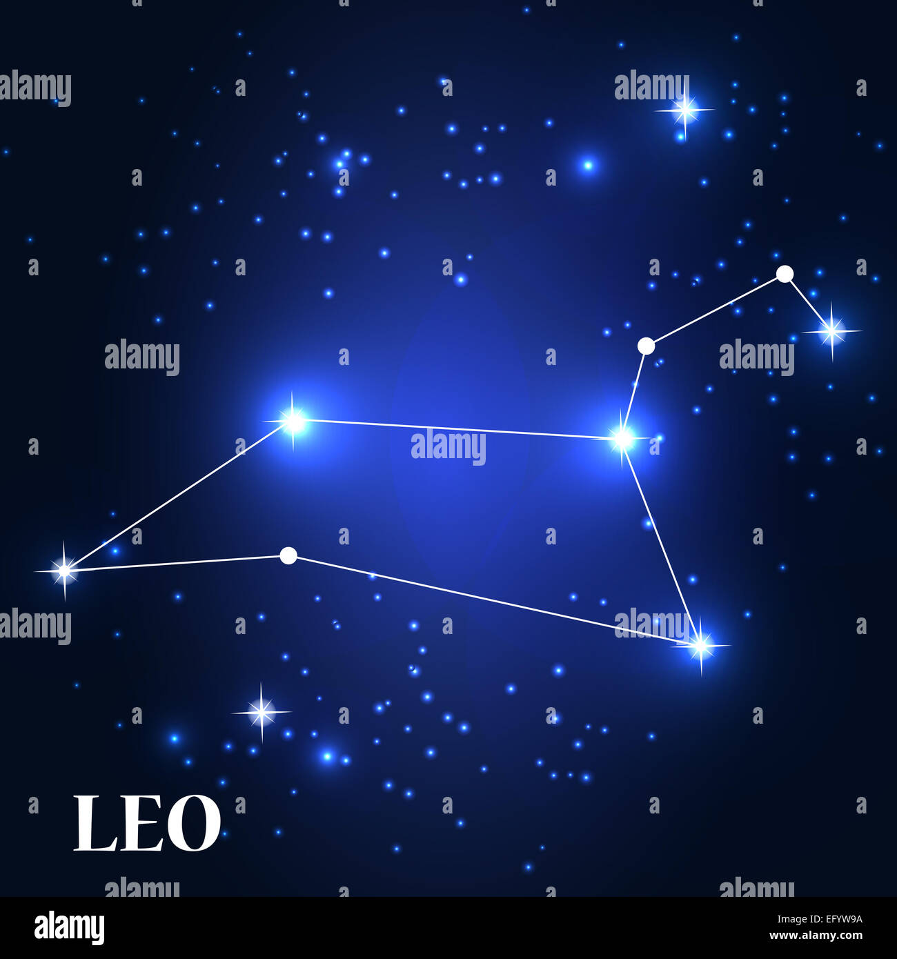 Symbol: Leo Zodiac Sign. Vector Illustration Stock Photo - Alamy