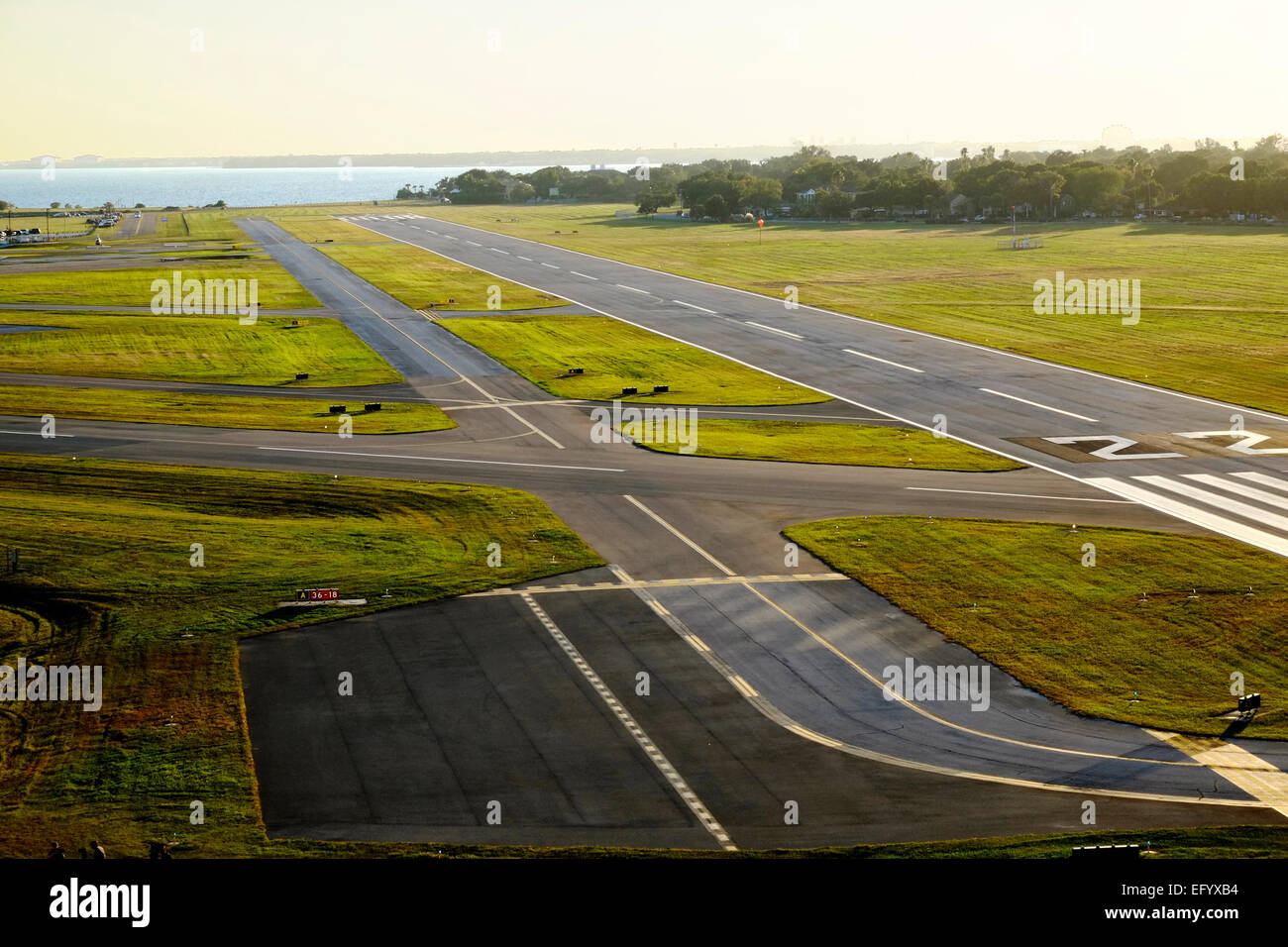 Air field runway for the landing and taking off of airplanes St ...
