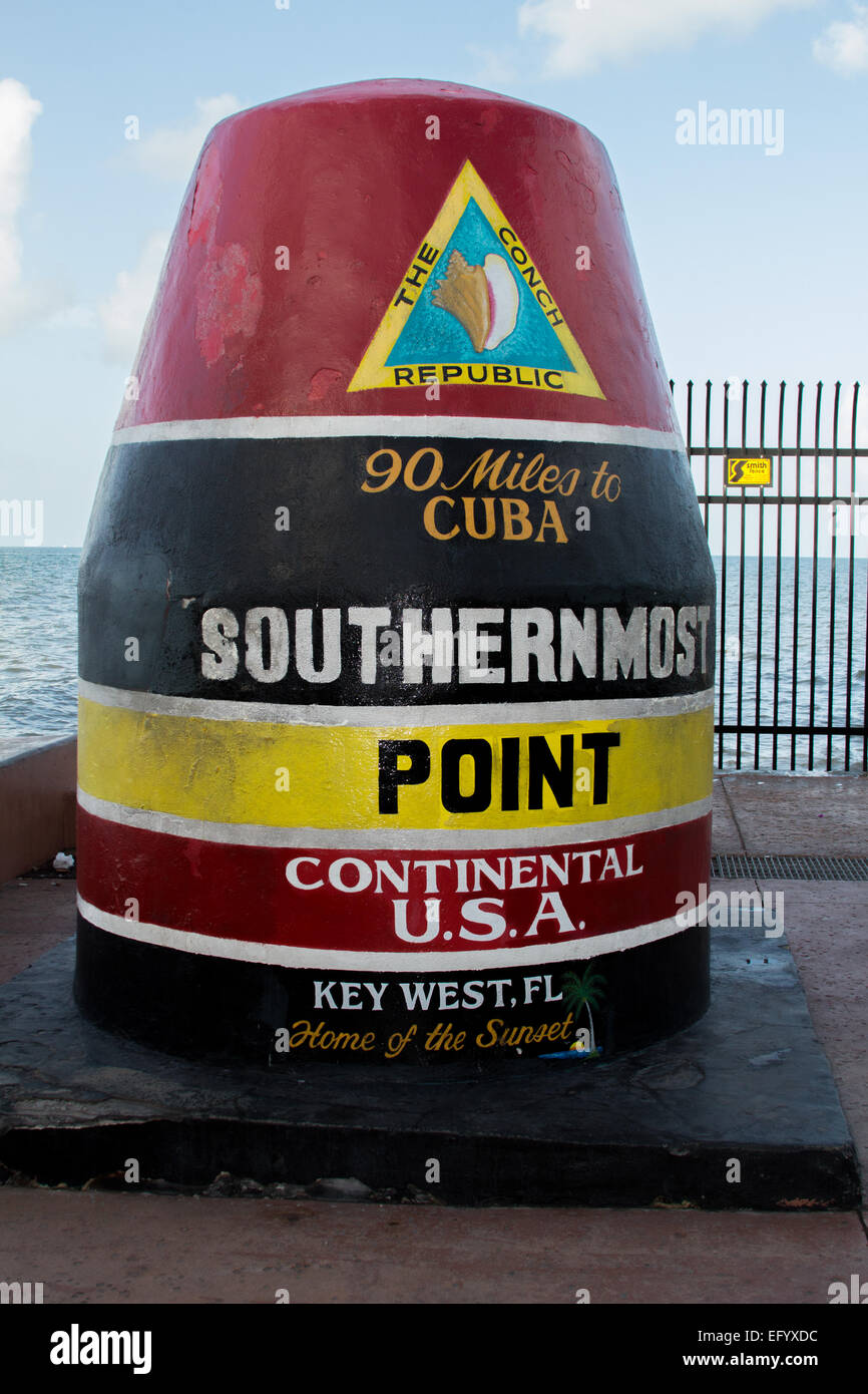 Southernmost Point, Continental USA, Florida Keys Florida Stock Photo ...