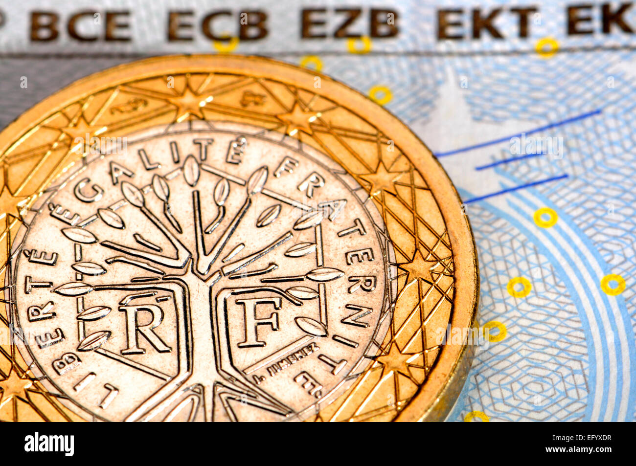 French one euro coin hi-res stock photography and images - Alamy