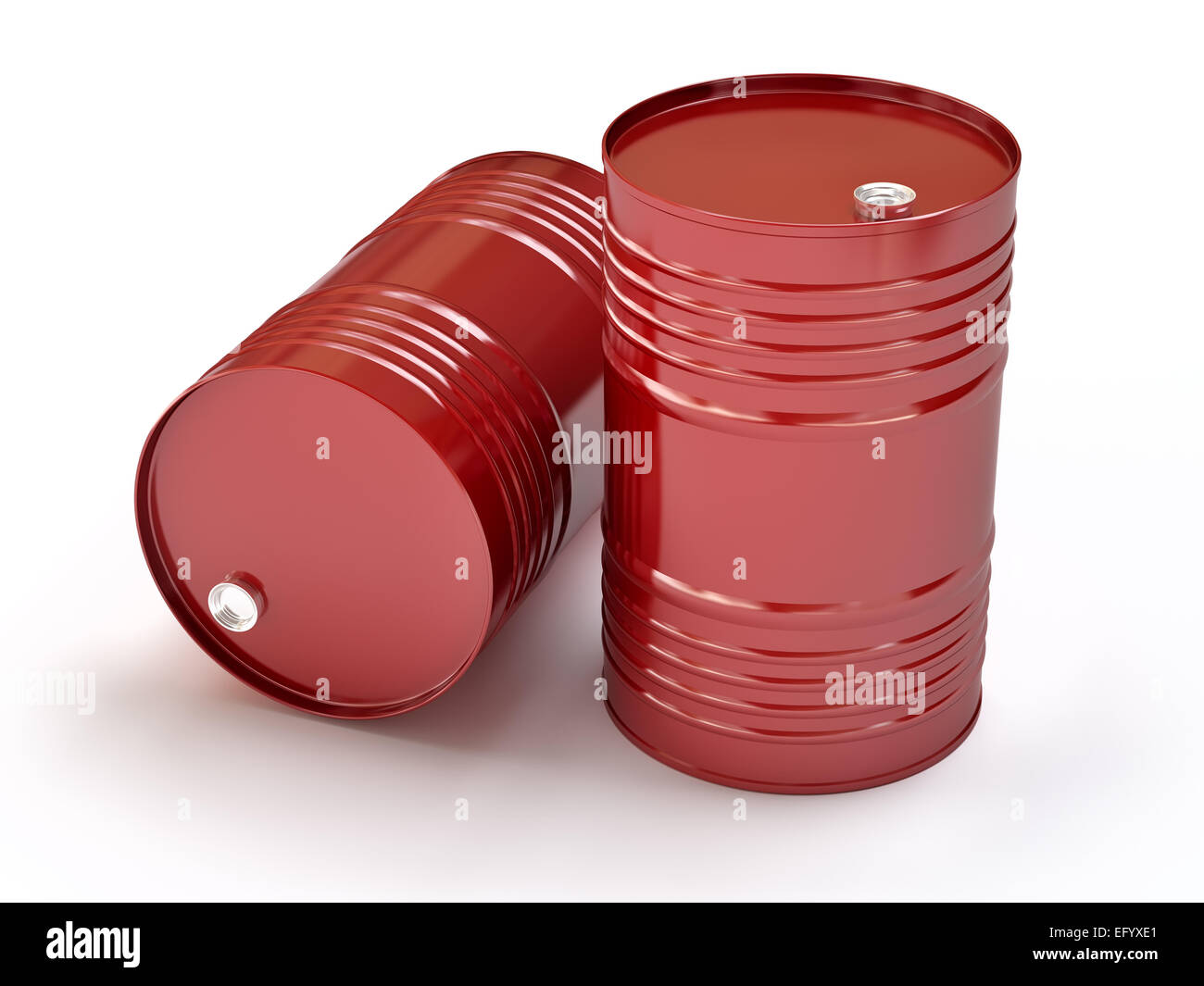 Red oil barrels Stock Photo - Alamy
