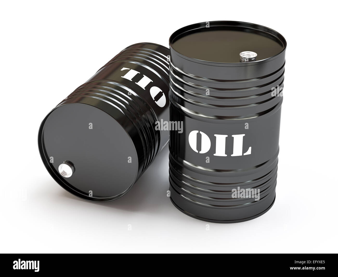 Black oil barrels Stock Photo - Alamy
