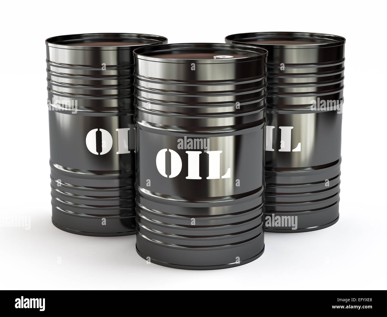 Black oil barrels Stock Photo - Alamy