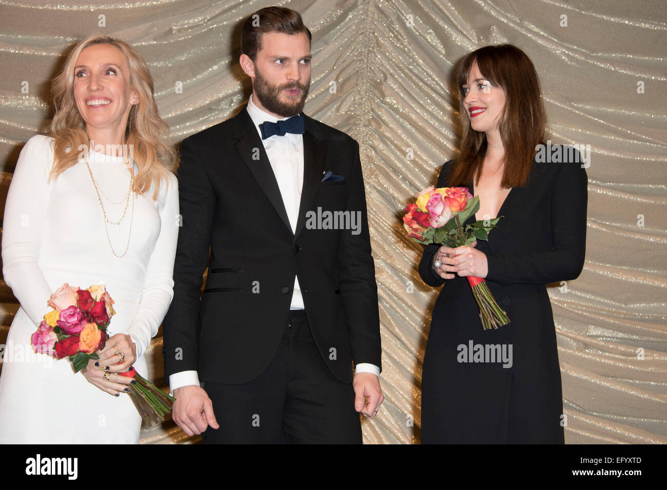 Director Sam Taylor-Johnson, Jamie Dornan and Dakota Johnson attending ...