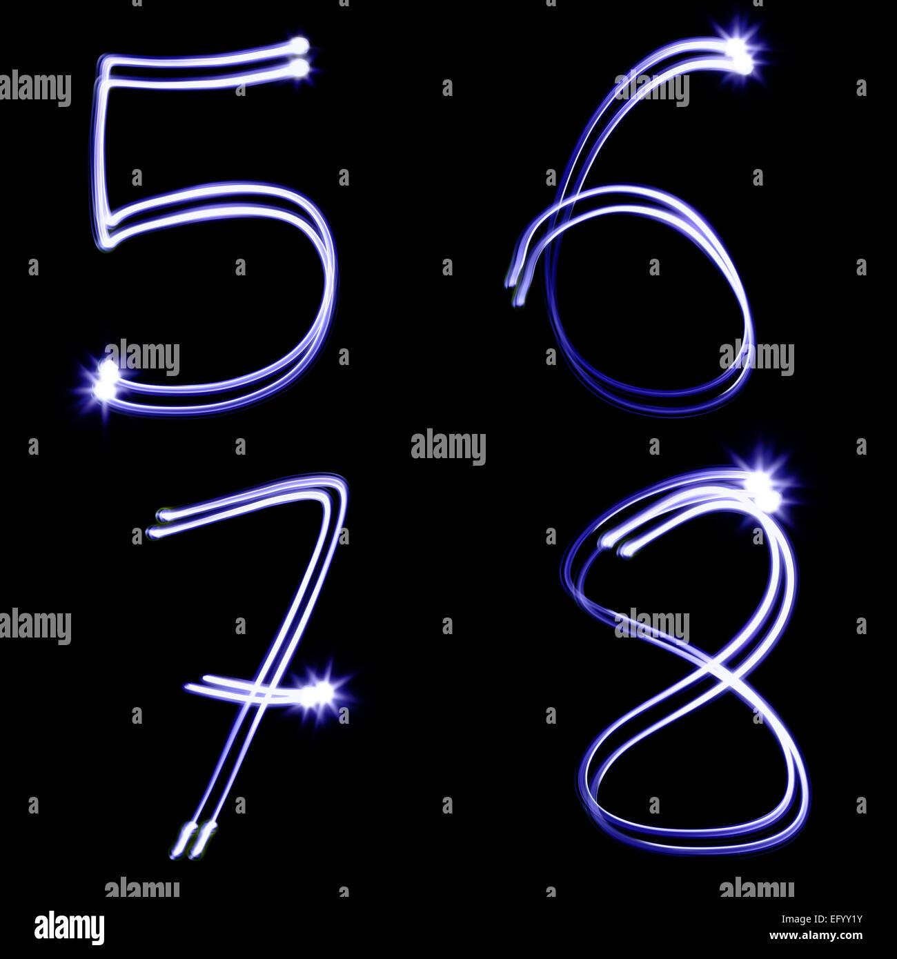 Light numbers art hi-res stock photography and images - Alamy