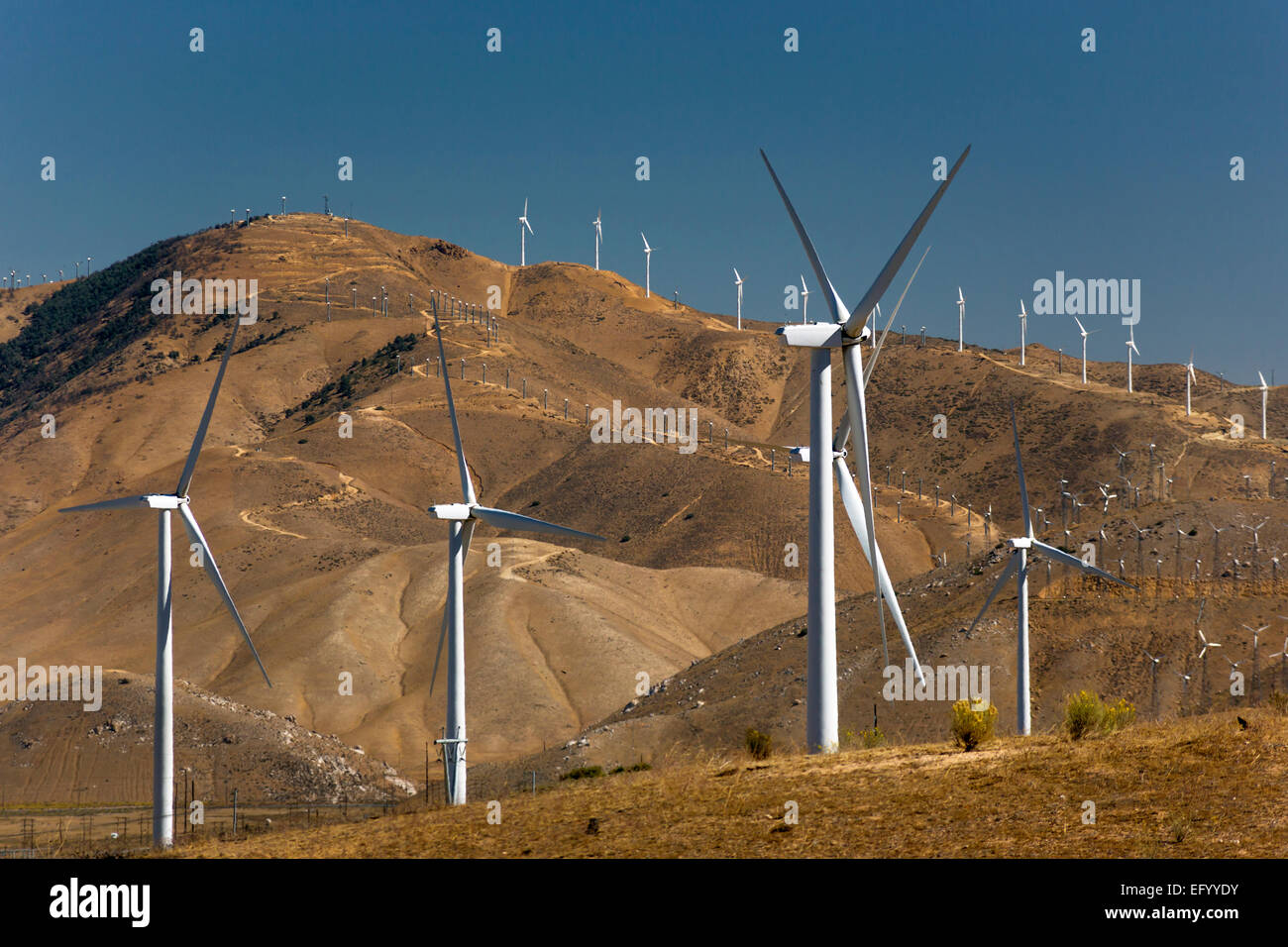 WIND TURBINE POWER PLANT TEHACHAPI CALIFORNIA USA Stock Photo - Alamy