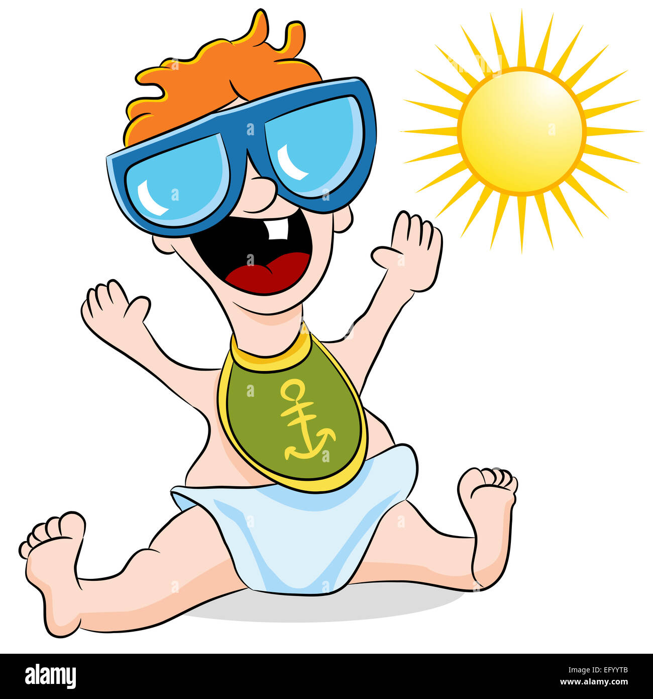 Baby in the sun Cut Out Stock Images & Pictures - Alamy