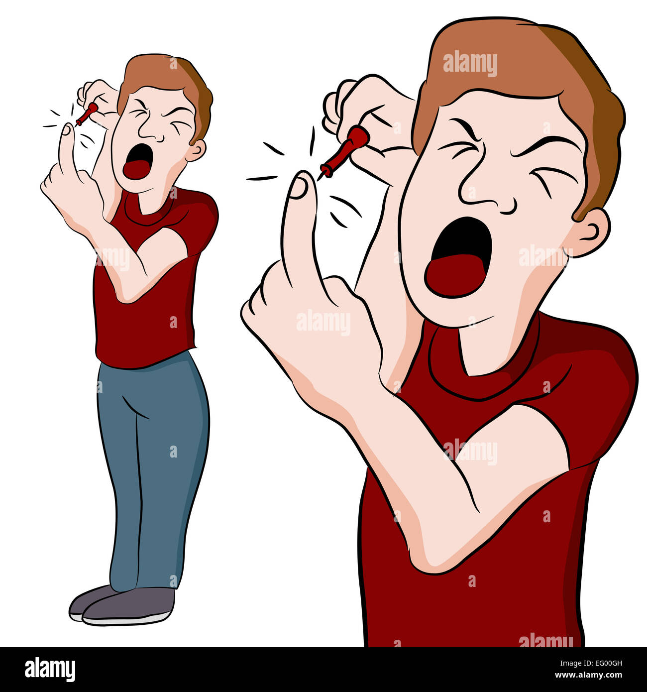 Finger pricking Cut Out Stock Images & Pictures - Alamy