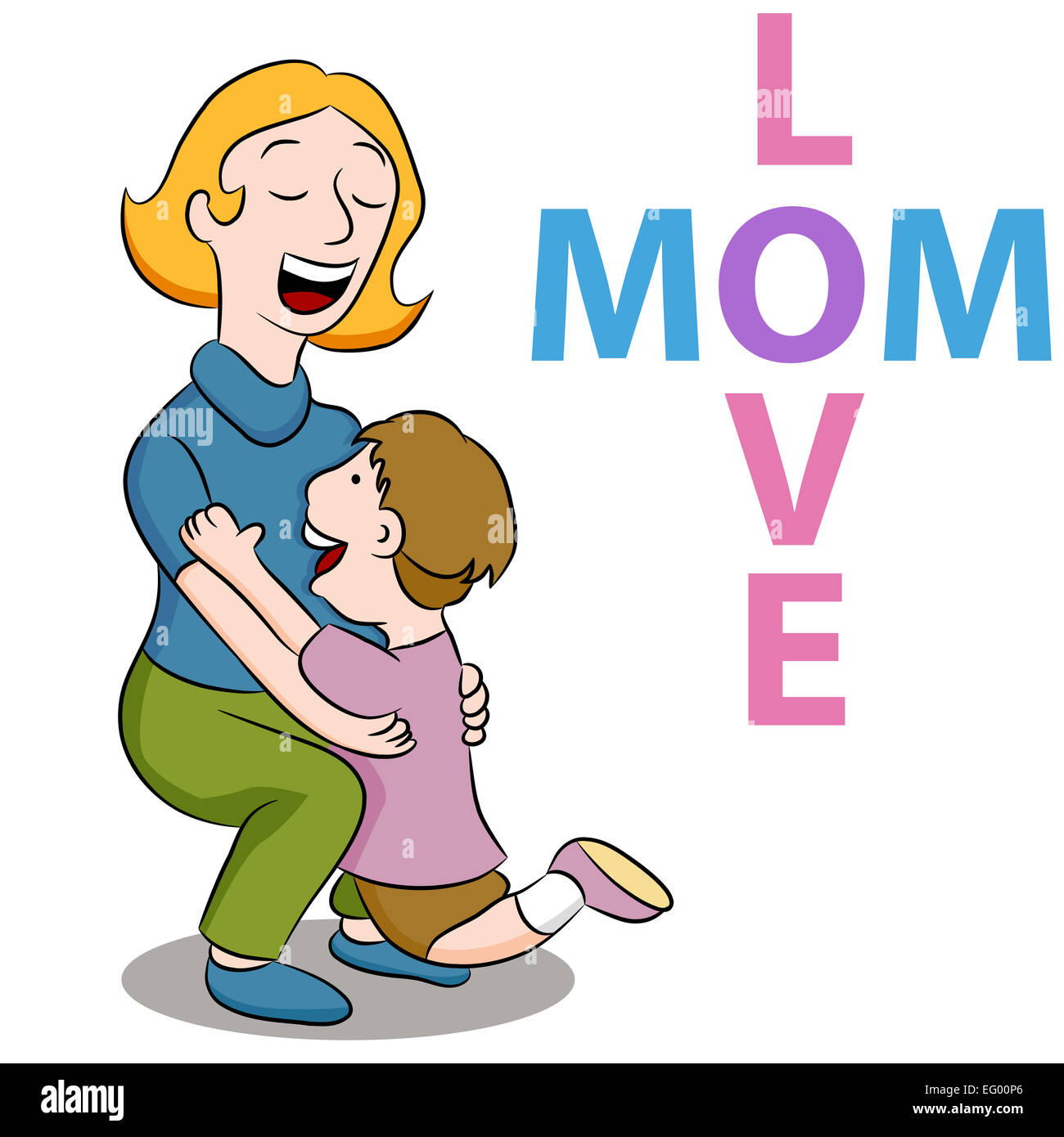 Mother hugging son love Cut Out Stock Images & Pictures - Alamy