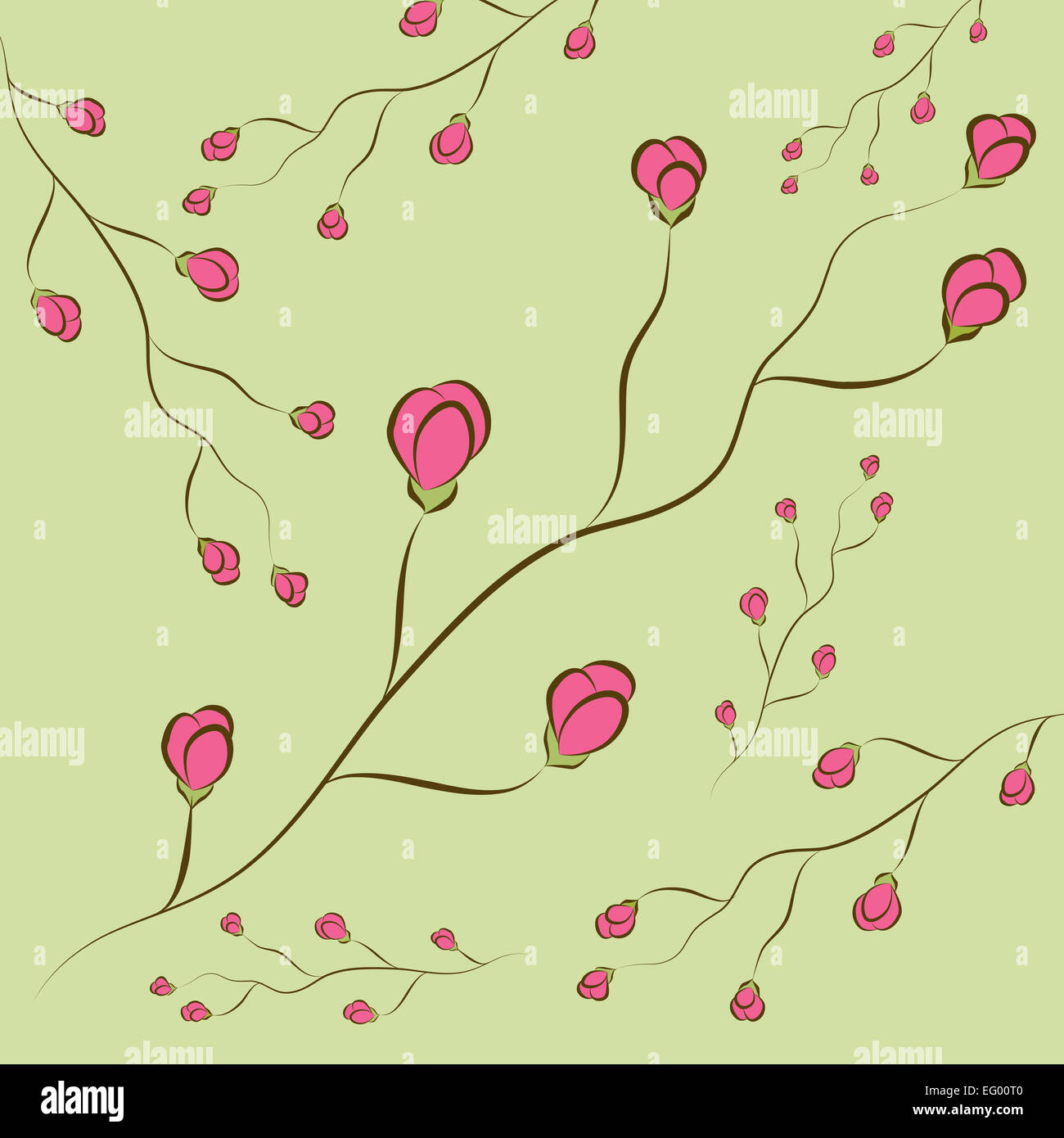 An image of a rosebud vine design element Stock Photo - Alamy