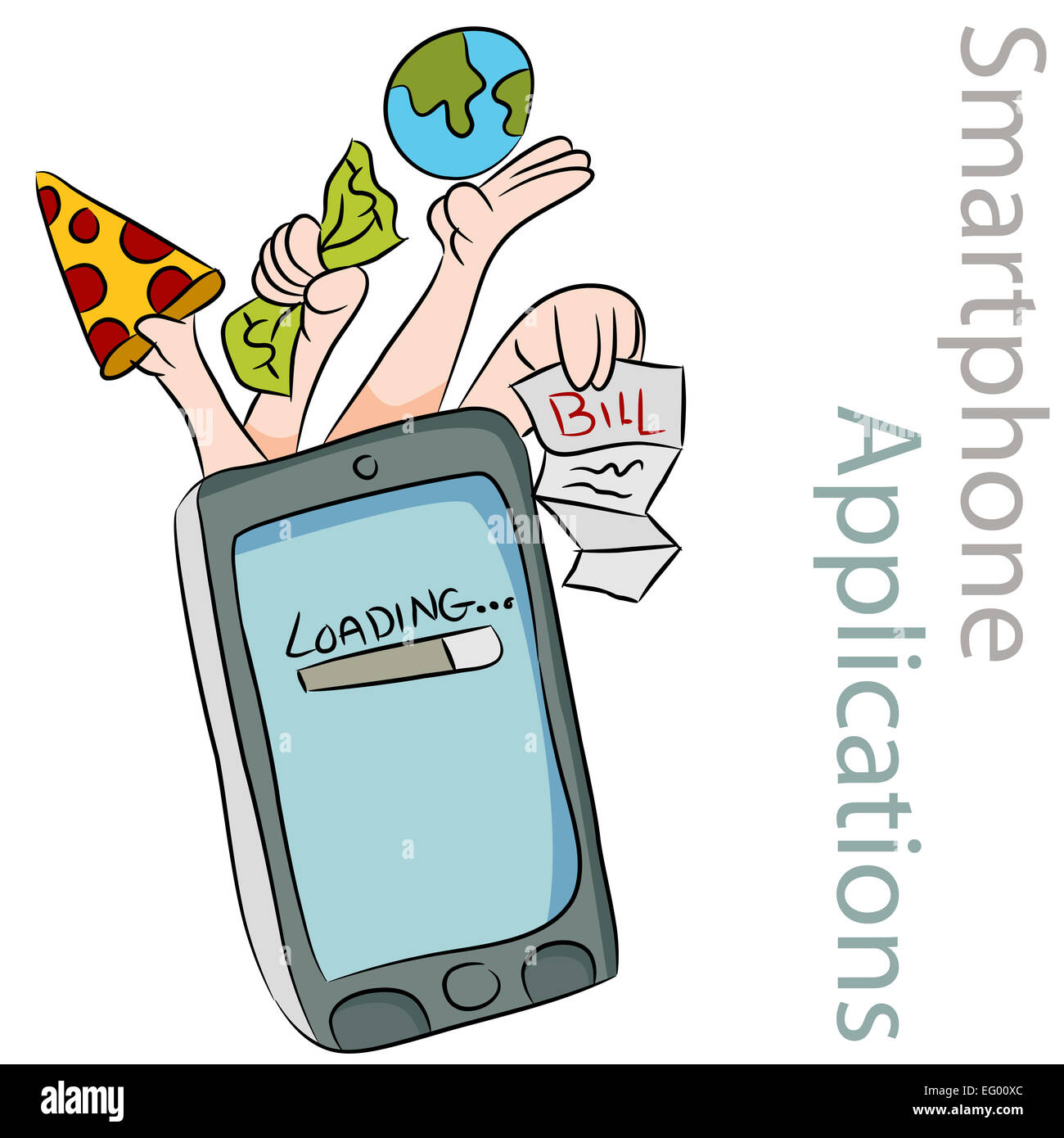 An image of various smart phone applications Stock Photo - Alamy