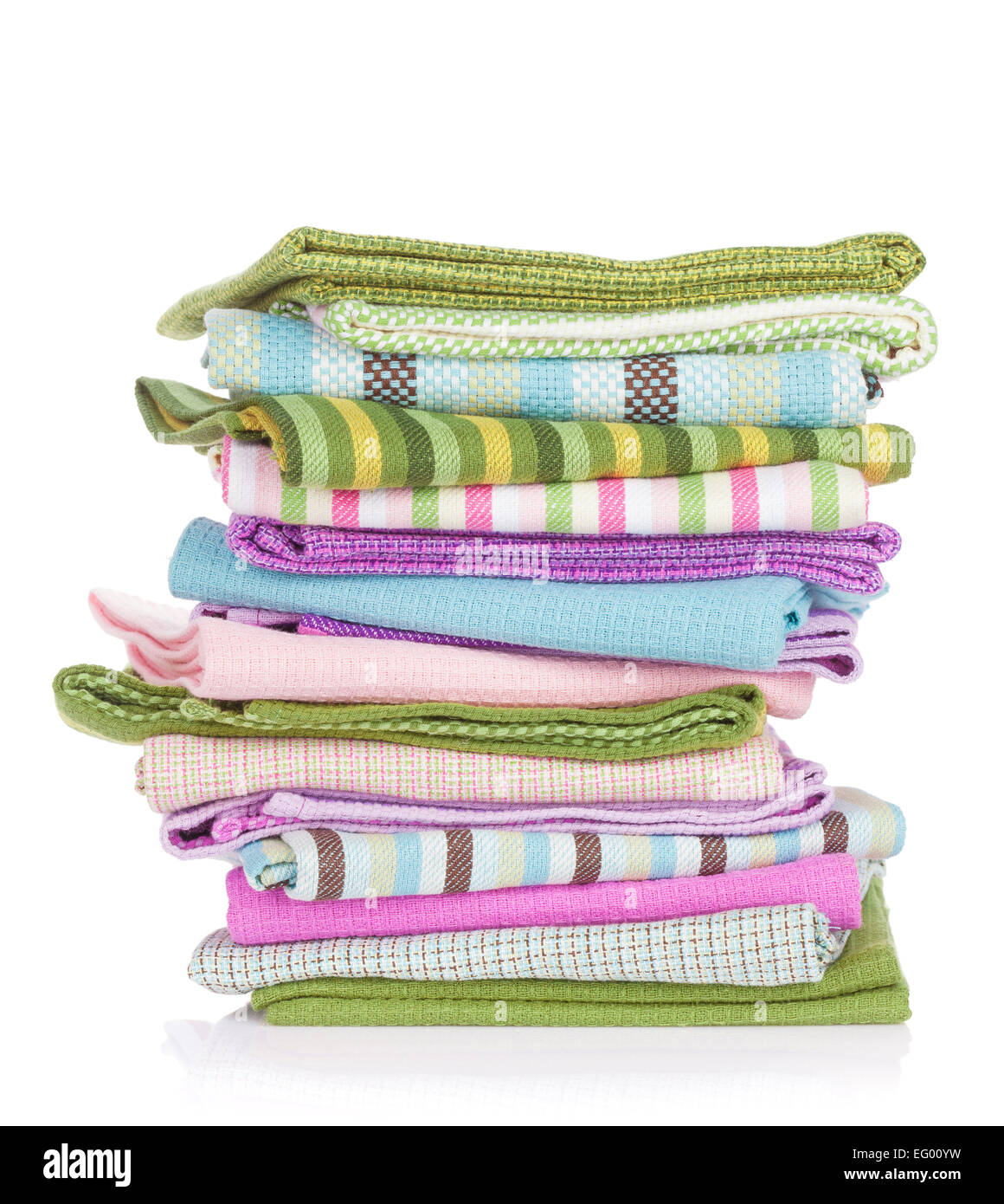 Kitchen towels. Isolated on white background with copy space Stock ...