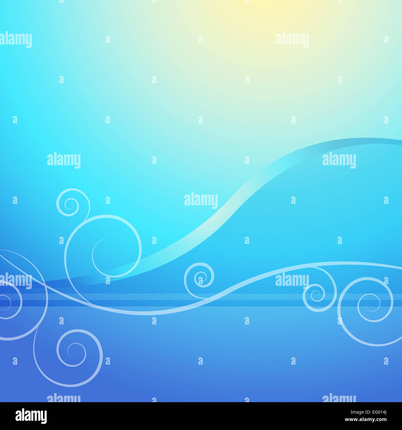 An image of a abstract blue swirl sunrise background Stock Photo - Alamy