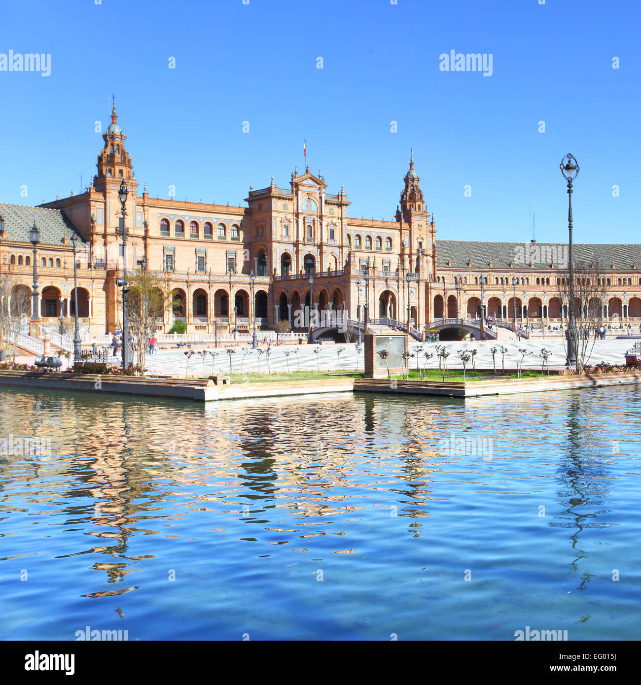 Square of Spain in Seville Stock Photo - Alamy