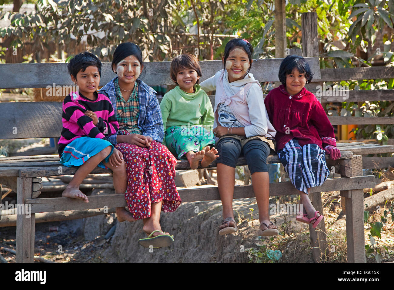 Wearing thanaka on cheeks hi-res stock photography and images - Alamy
