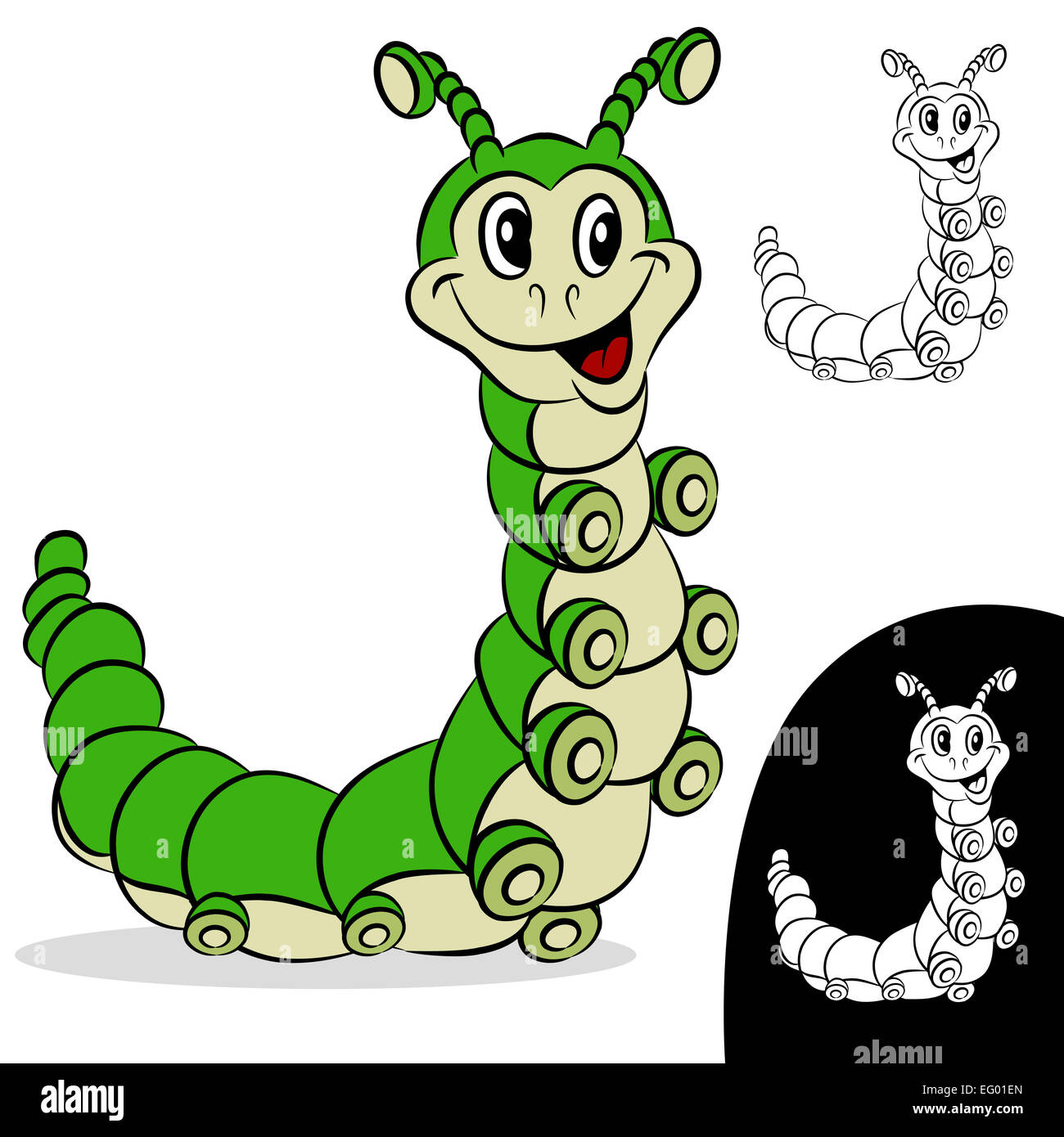 An image of a caterpillar cartoon character Stock Photo - Alamy