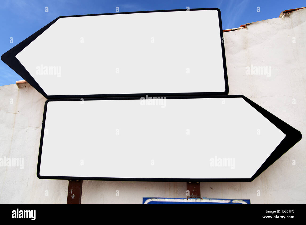 Arrows - Road signs close up Stock Photo - Alamy