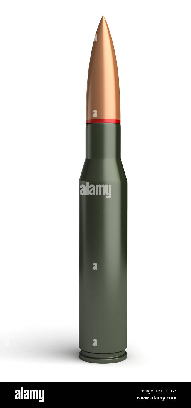 3d render bullet on white hi-res stock photography and images - Alamy