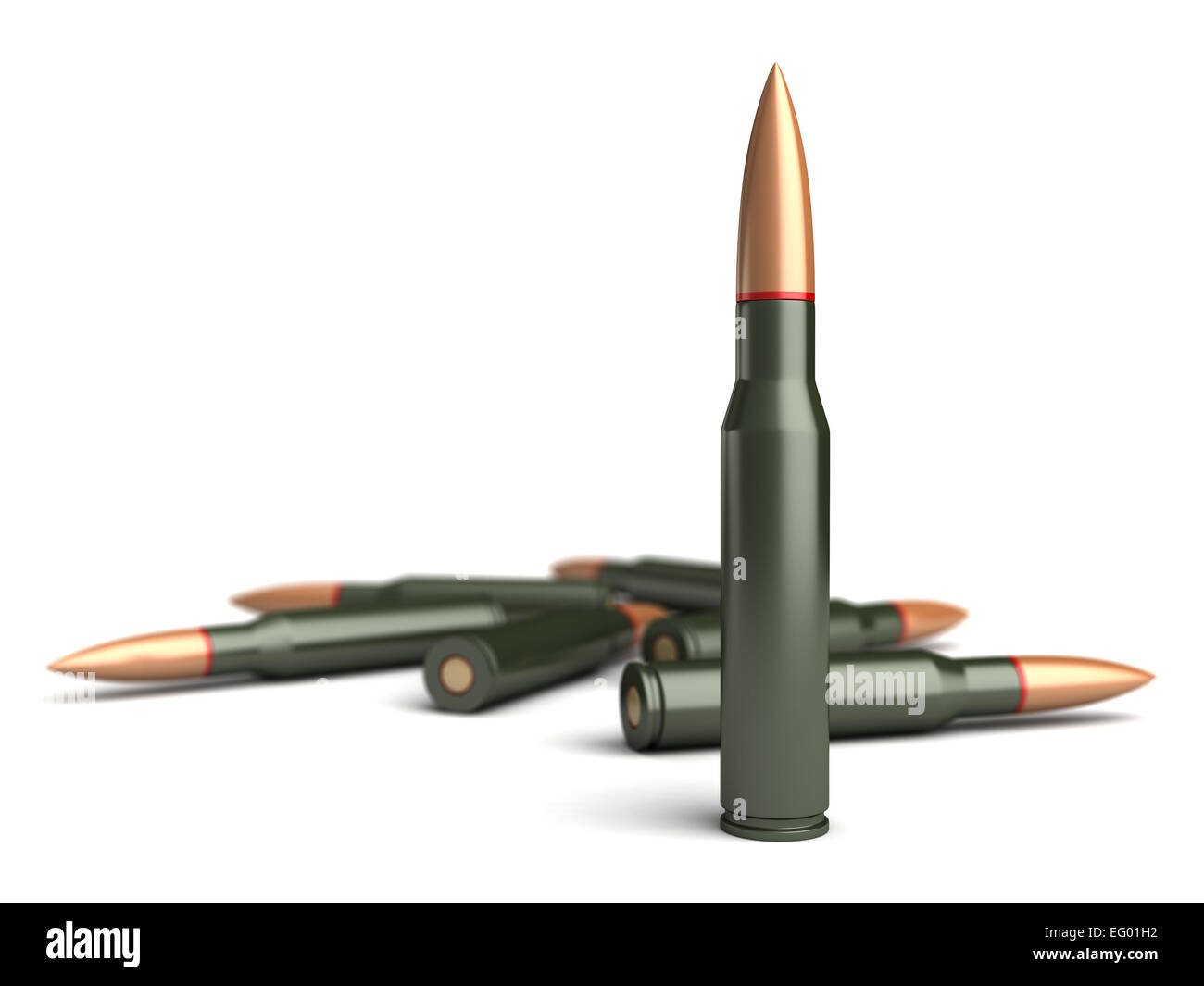 3d render bullet on white hi-res stock photography and images - Alamy