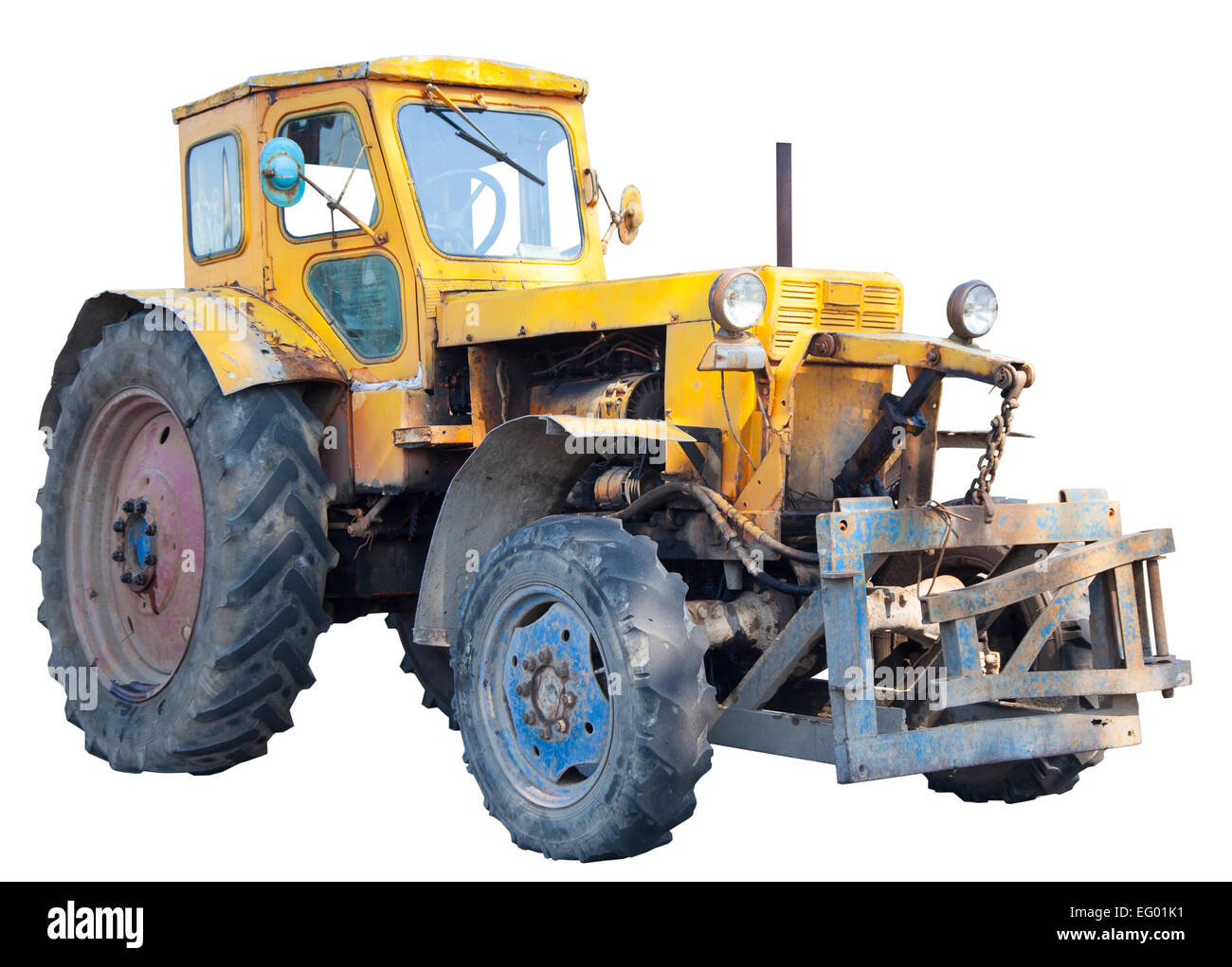 vintage tractor isolated white background Stock Photo - Alamy