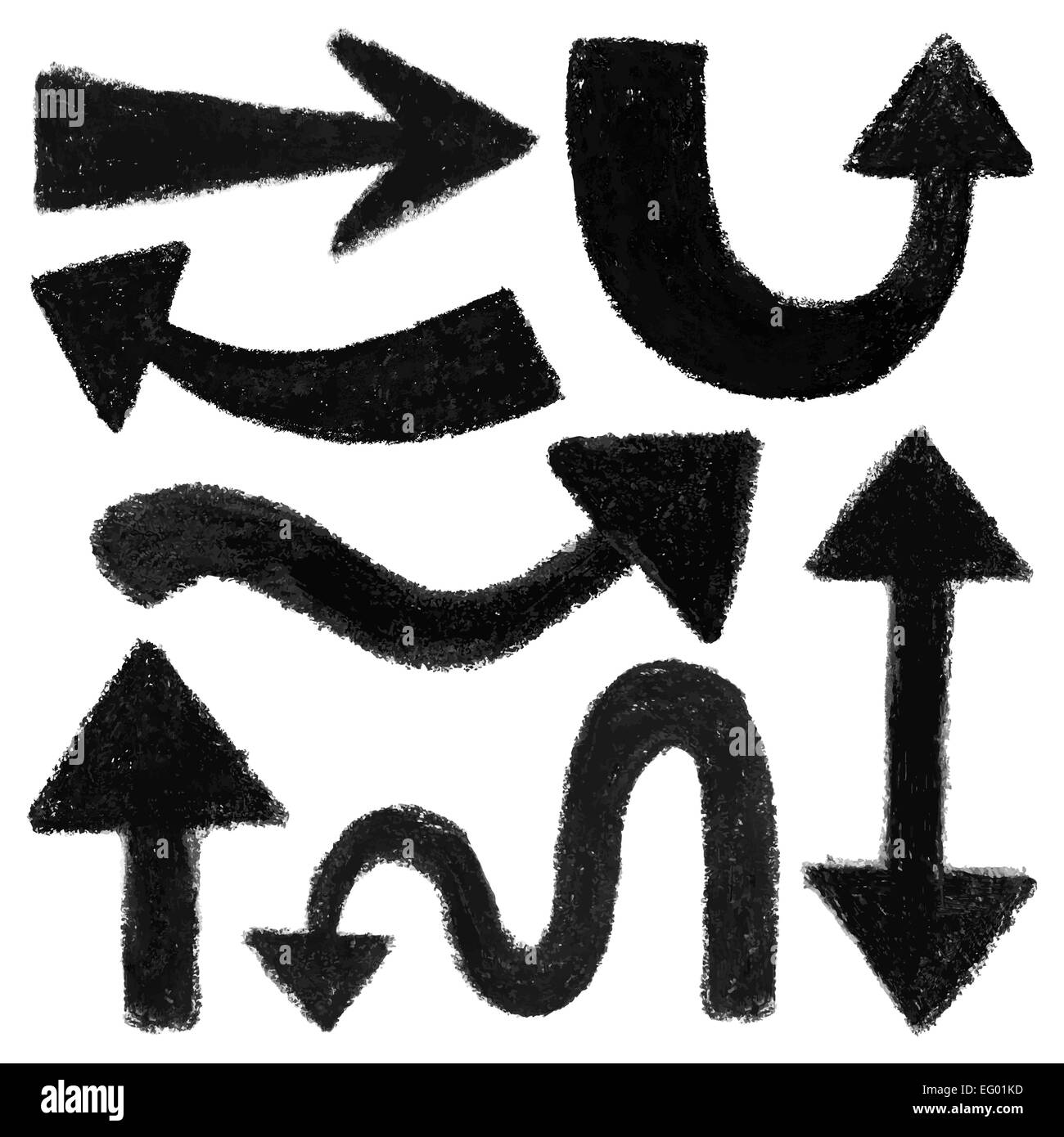 Left pointing arrow sign Black and White Stock Photos & Images - Alamy