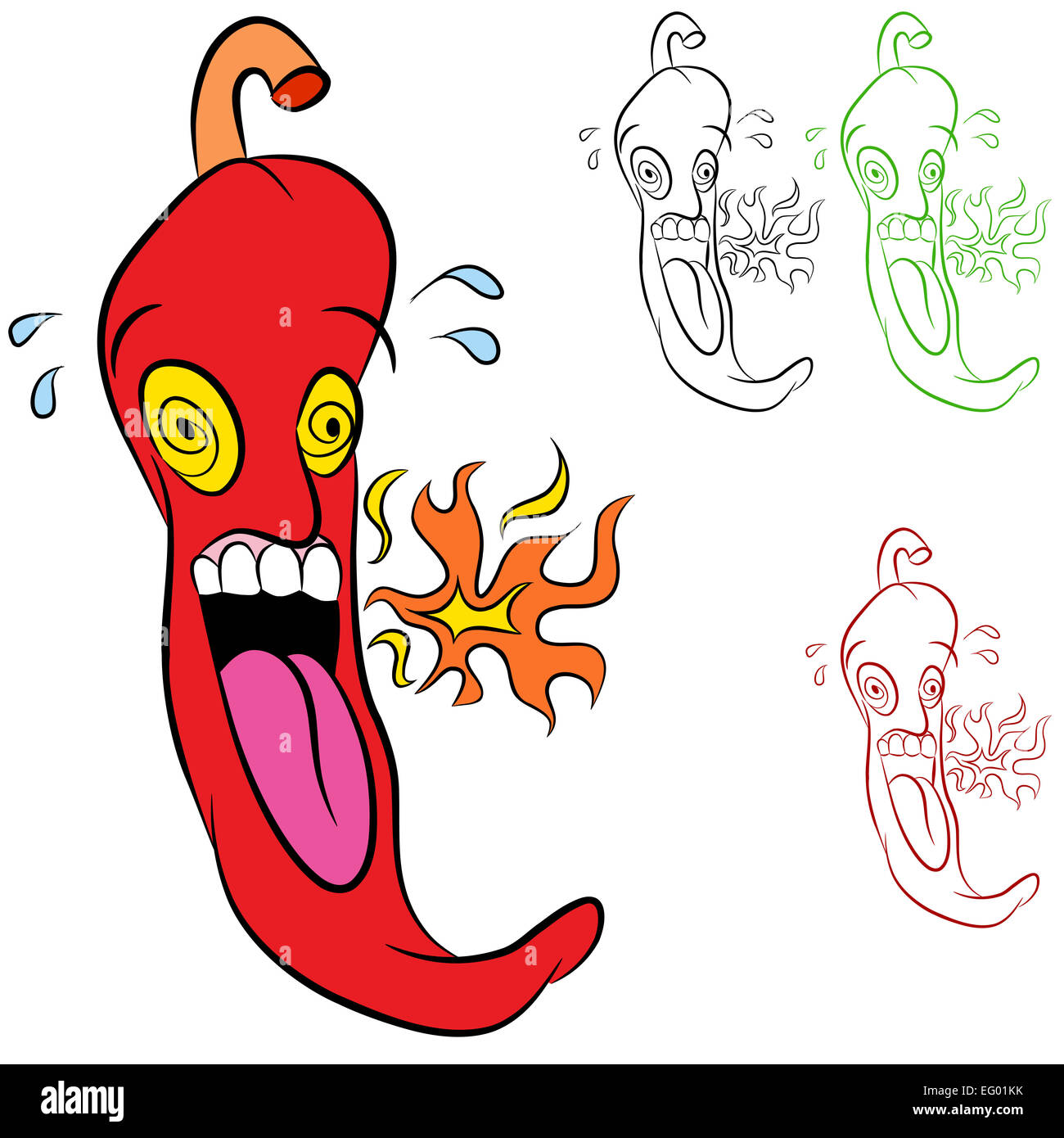 Screaming face black white cartoon hi-res stock photography and images ...