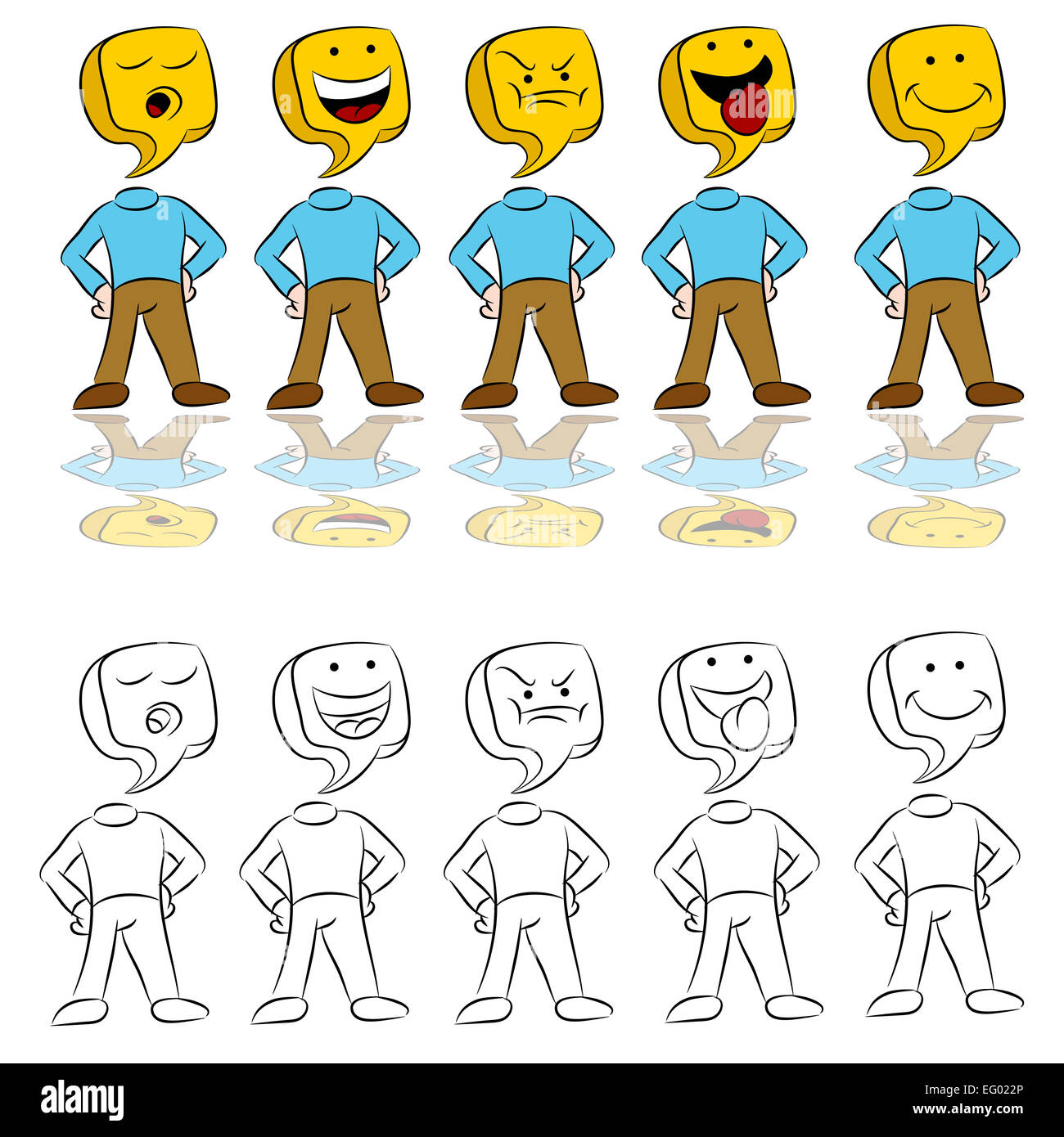 Cartoon emotions vector art hi-res stock photography and images - Alamy