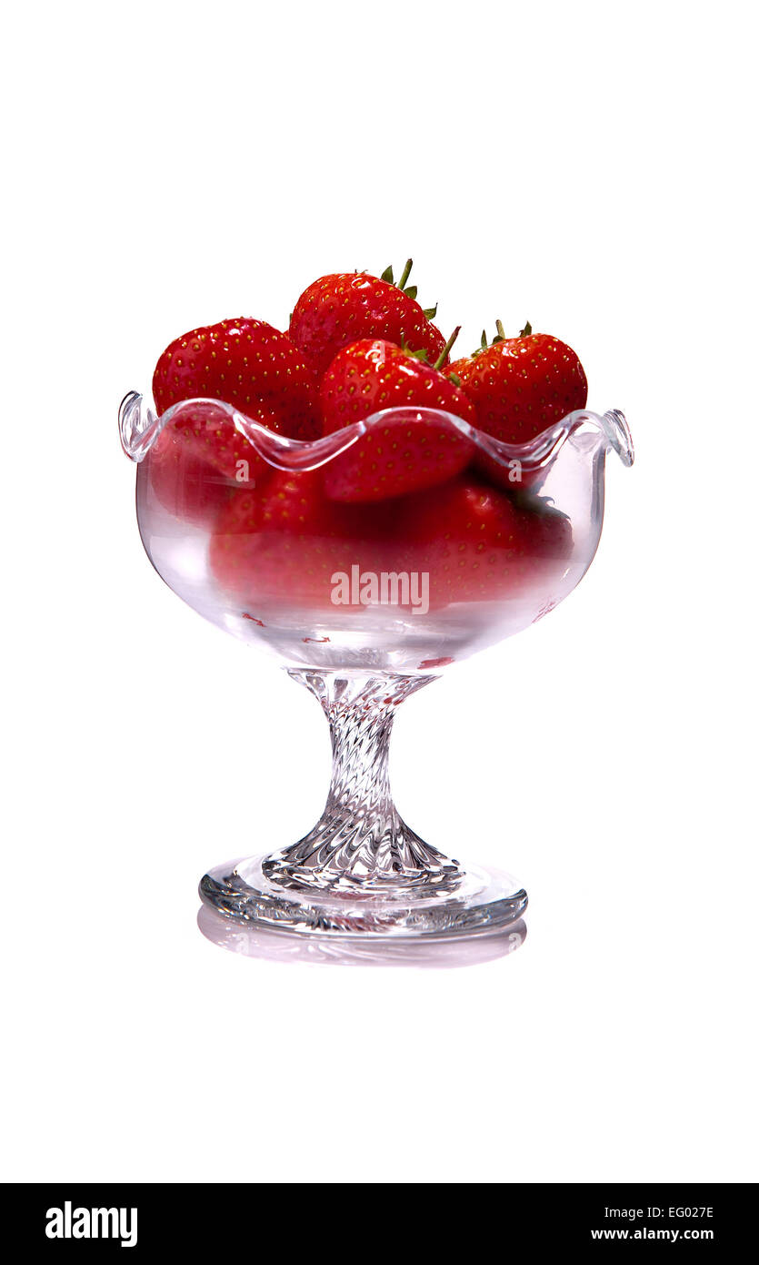 strawberries fruit against a white background Stock Photo - Alamy