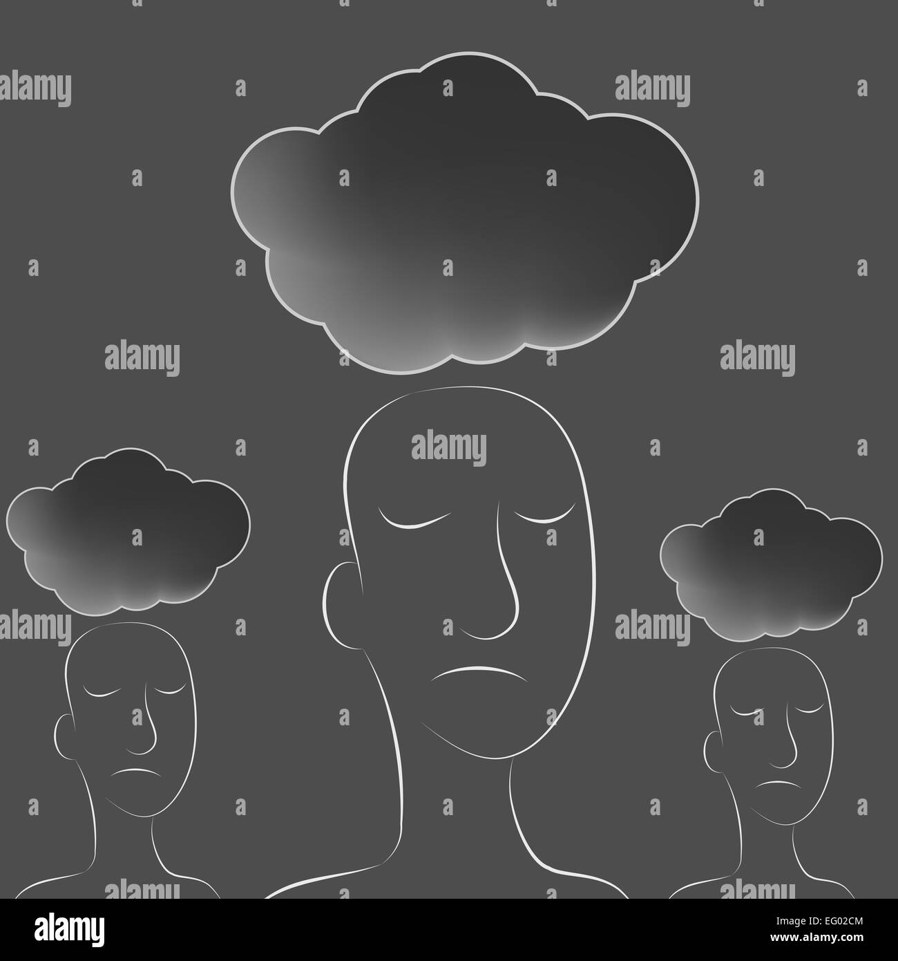 An image of a dark clouds over a group of people Stock Photo - Alamy