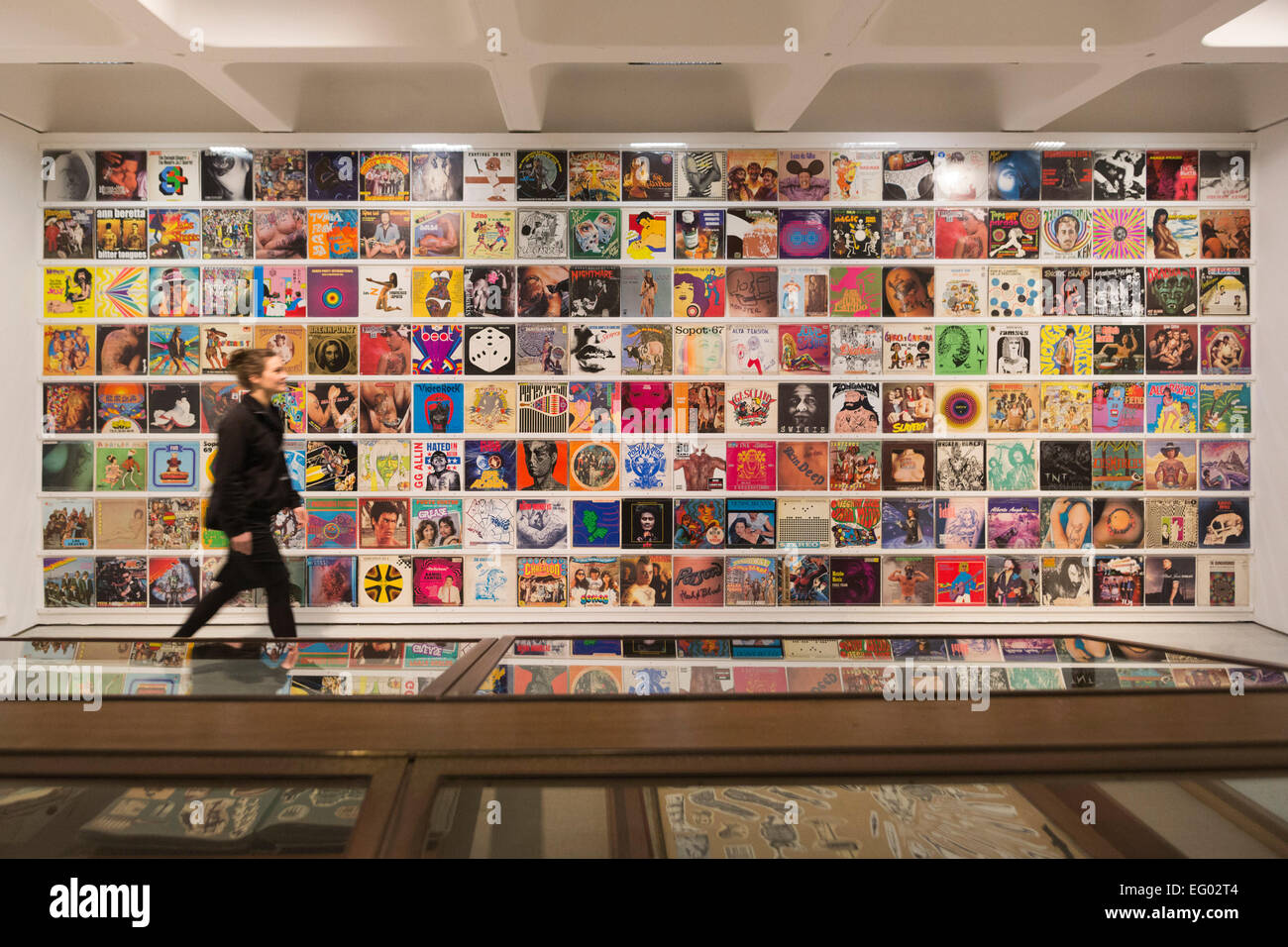 London, UK. 11 February 2015. Pictured: Dr Lakra's record covers. The ...