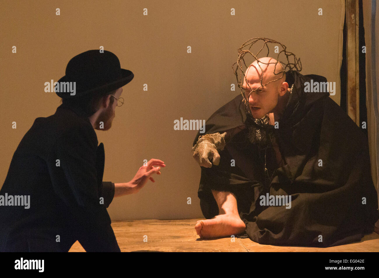 L-R: Scott McGarrick as Mr Frederick Treves and Daniel Chrisostomou as ...