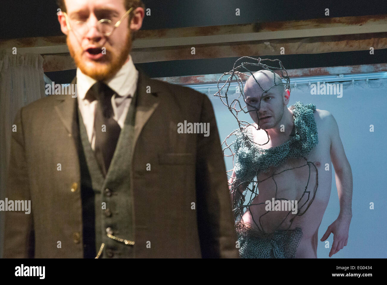 Scott McGarrick as Mr Frederick Treves and Daniel Chrisostomou as ...