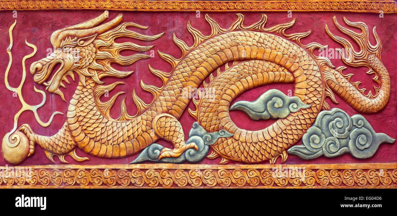 Dragon mural chinese art hi-res stock photography and images - Alamy