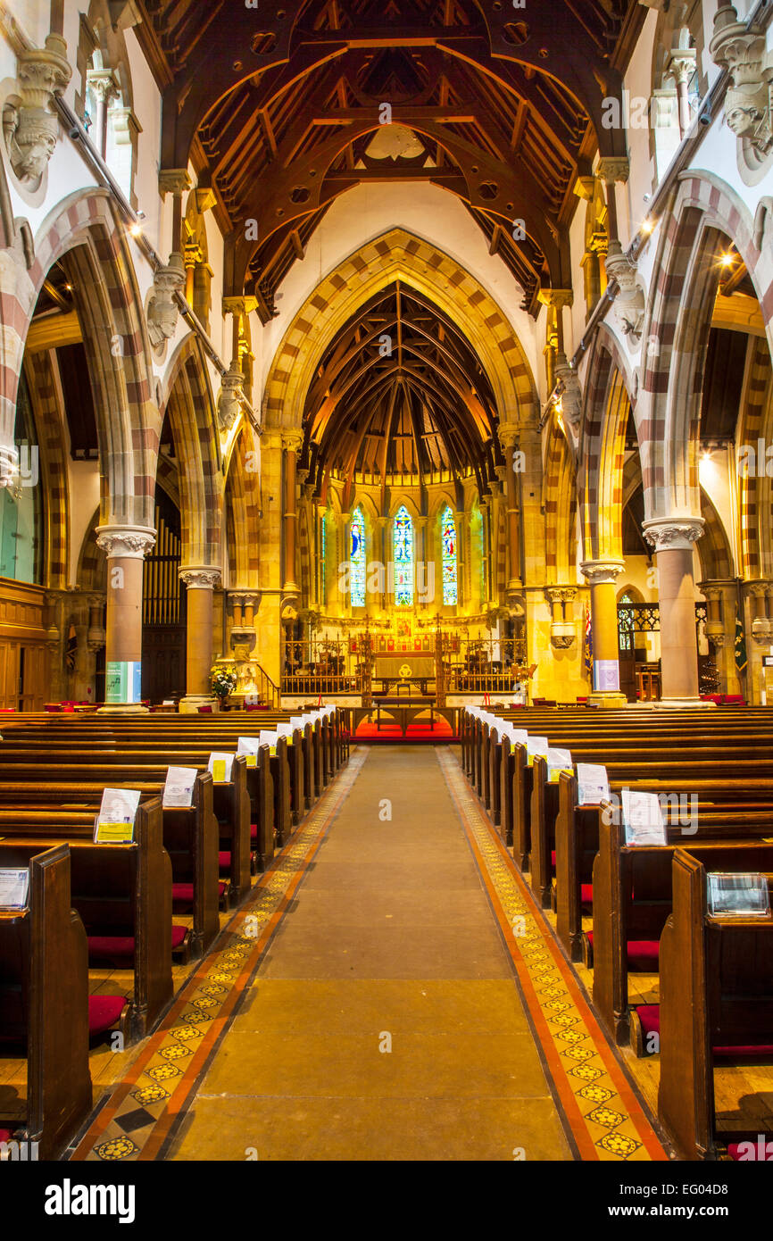 The interior of St Peters Church, a parish church in the Church of ...