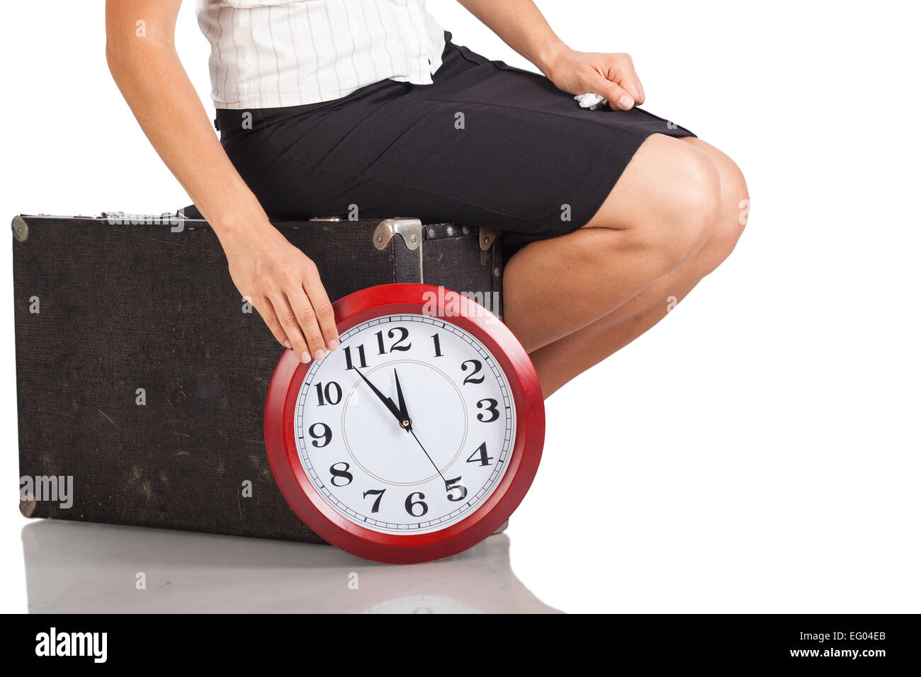 Keep track of time on an isolated white background Stock Photo - Alamy