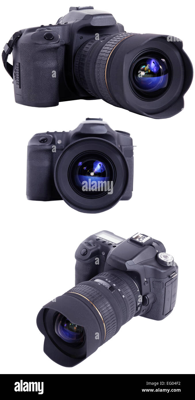 set the camera on an isolated white background Stock Photo - Alamy
