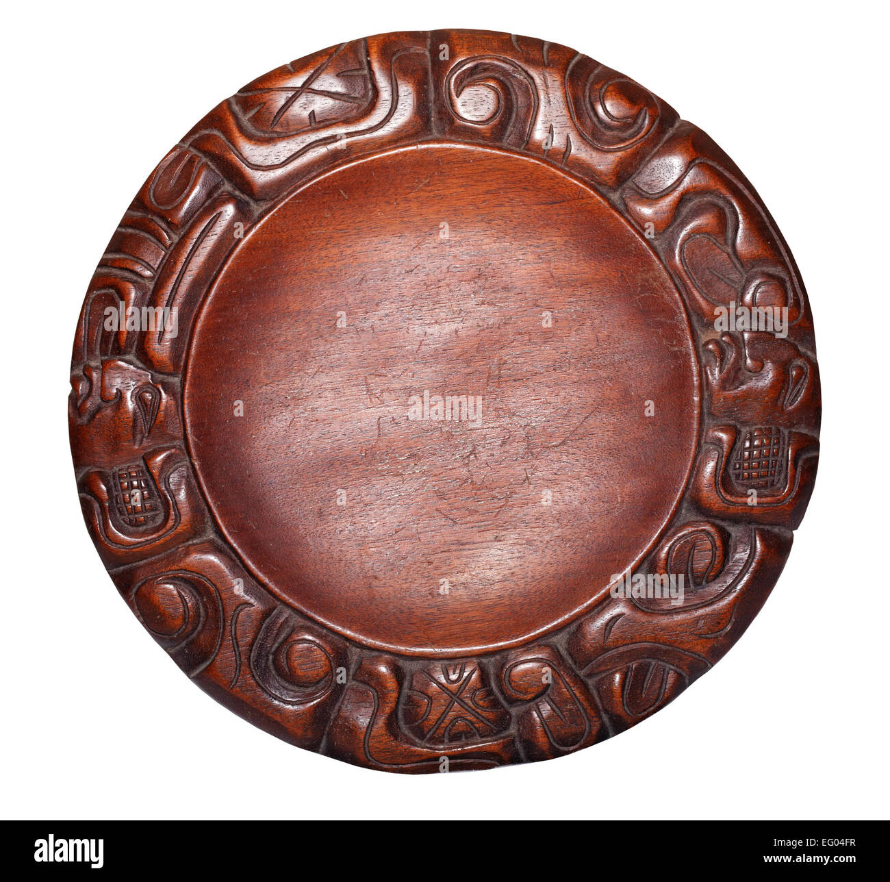 ancient plate isolated on white background Stock Photo - Alamy