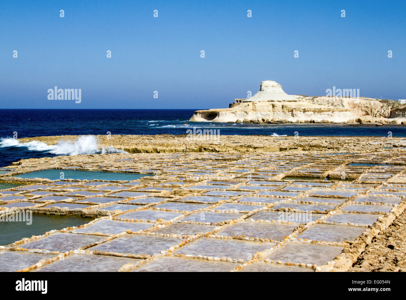 Salt pans in Xwenji, Gozo Malta Stock Photo - Alamy