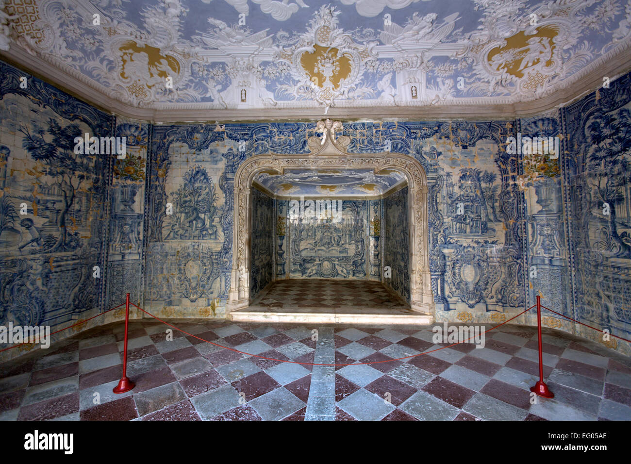 Blue tiles in Sintra National Palace Stock Photo - Alamy