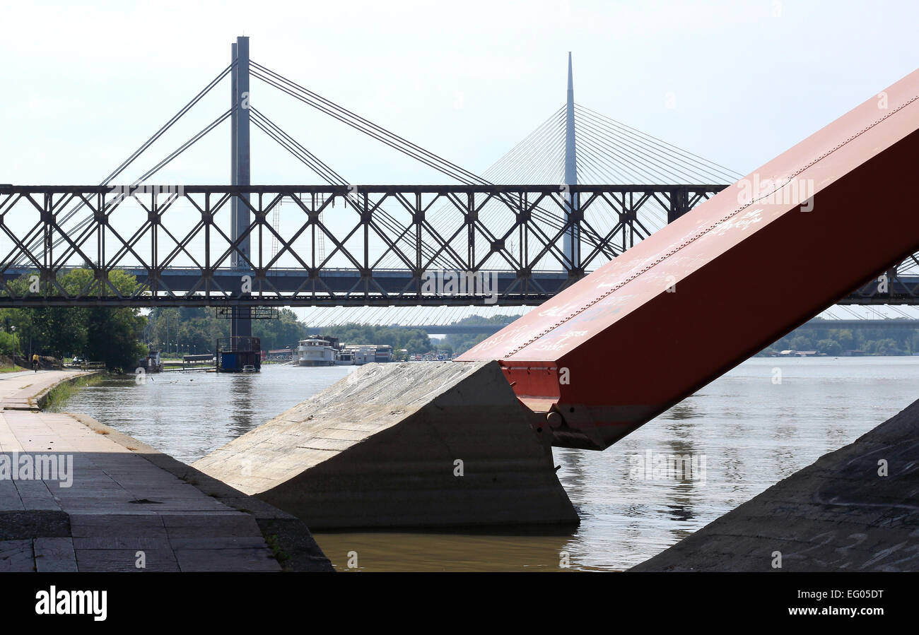 Bridges of Belgrade city Stock Photo - Alamy