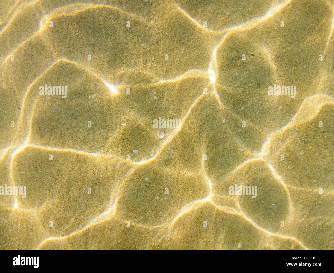 Ripple of water waves reflection texture on a beach sand bottom Stock ...