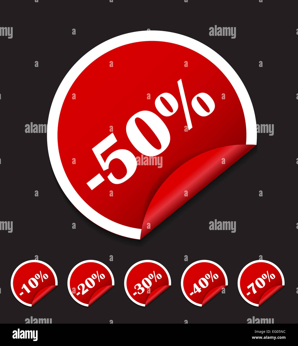 Sale Sticker, Banner Template Set Vector Illustration Stock Photo - Alamy